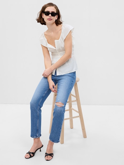 Ruffle Sleeve Shirt | Gap
