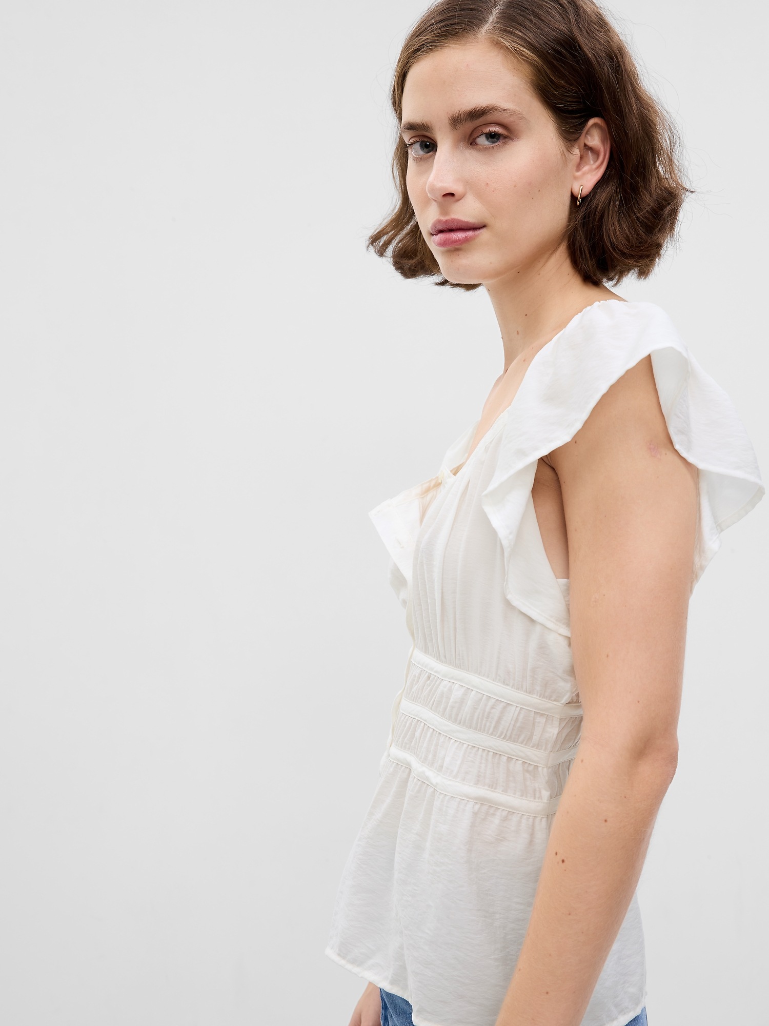 Ruffle Sleeve Shirt | Gap