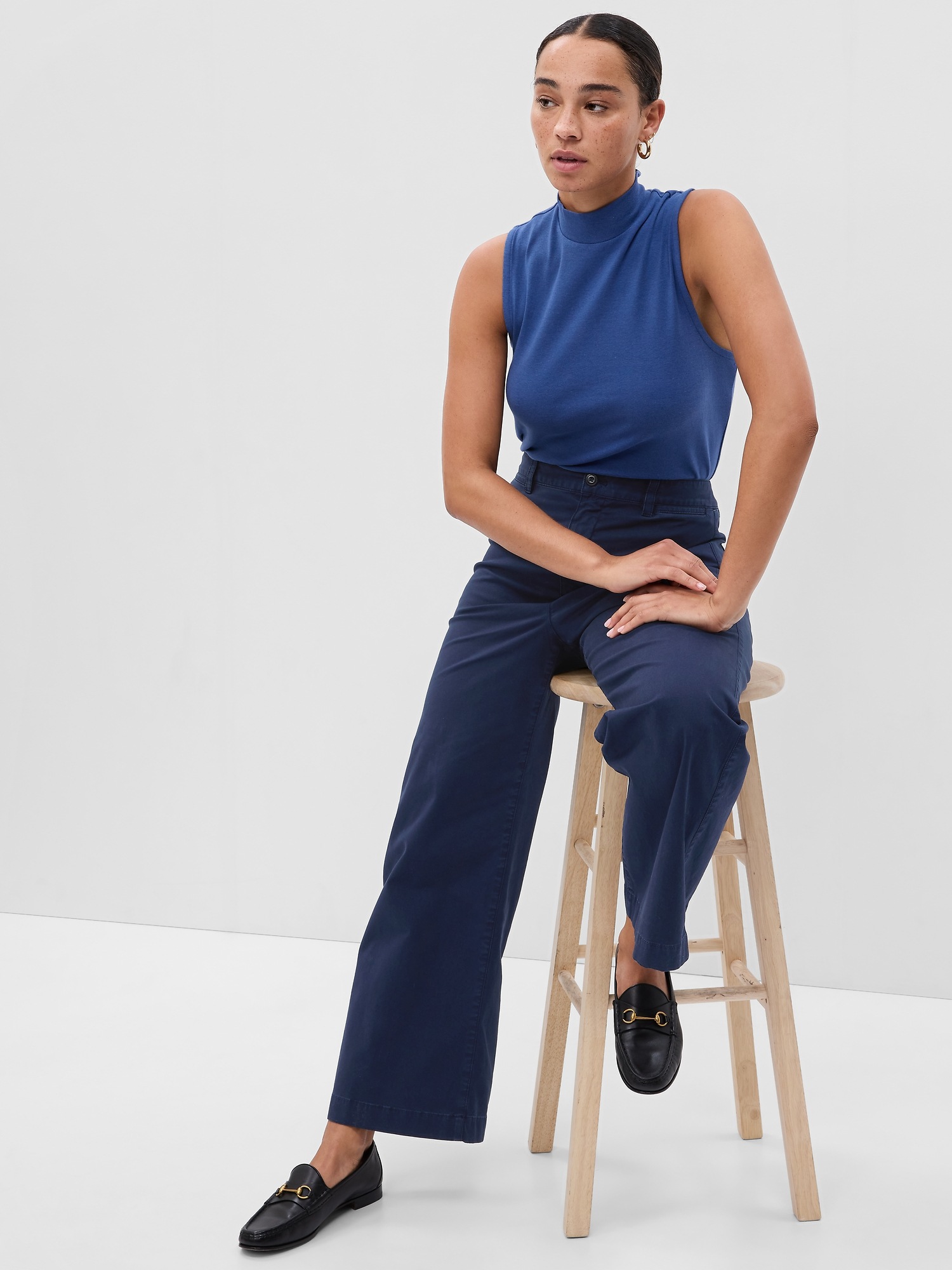 High Rise Stride Khakis | Gap