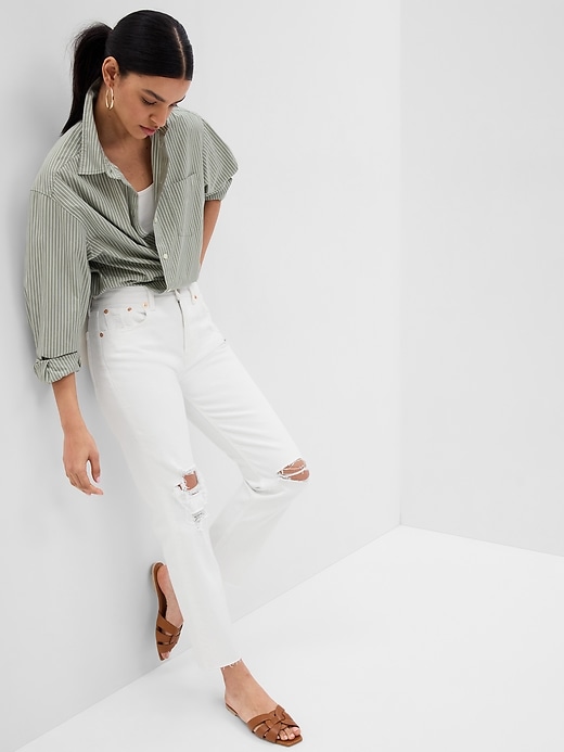 High Rise Cheeky Straight Jeans | Gap