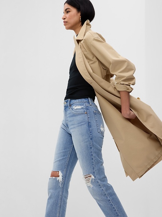 High Rise Cheeky Straight Jeans with Washwell | Gap