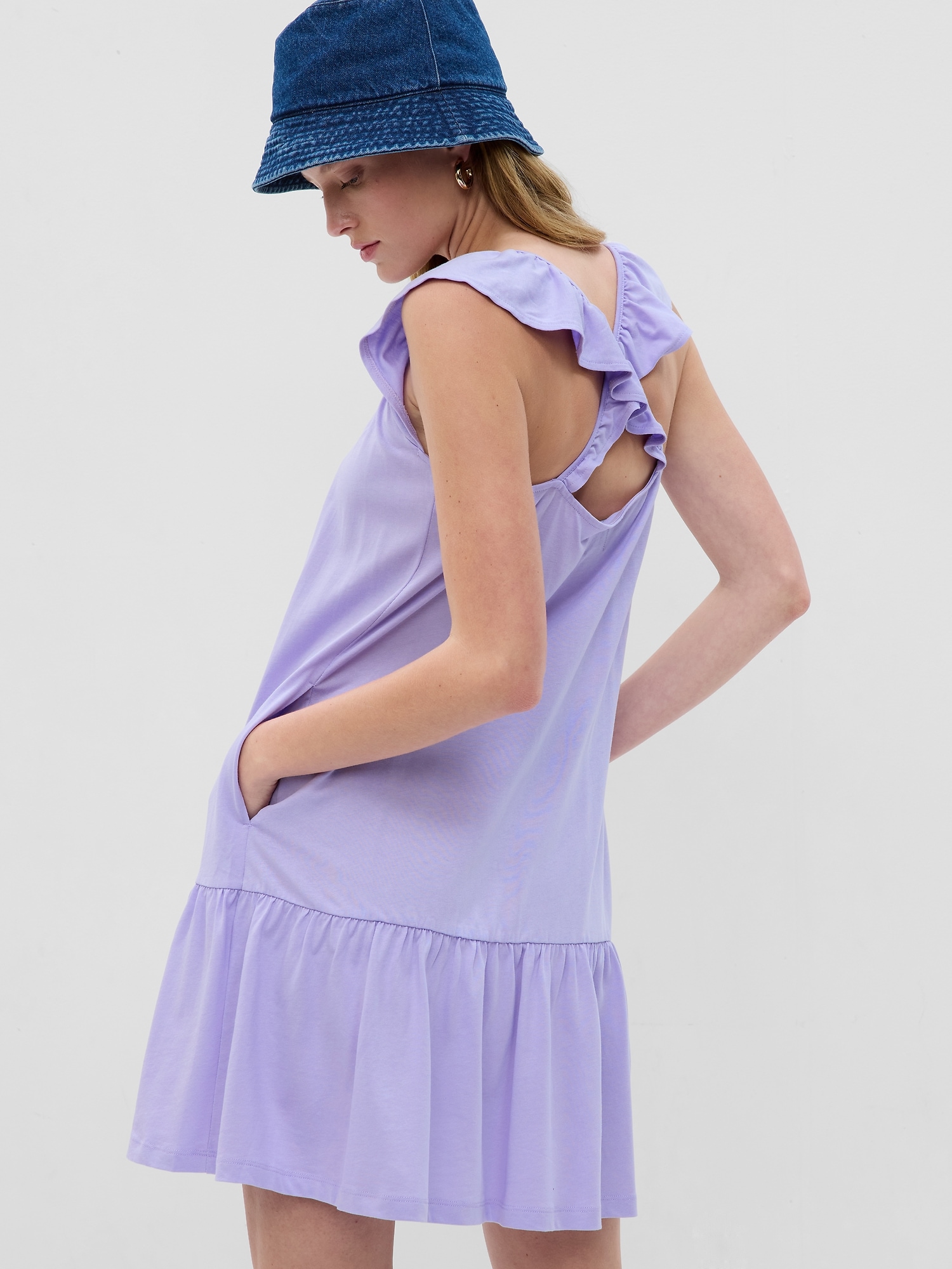 Ruffle Hem Mini Dress | Gap