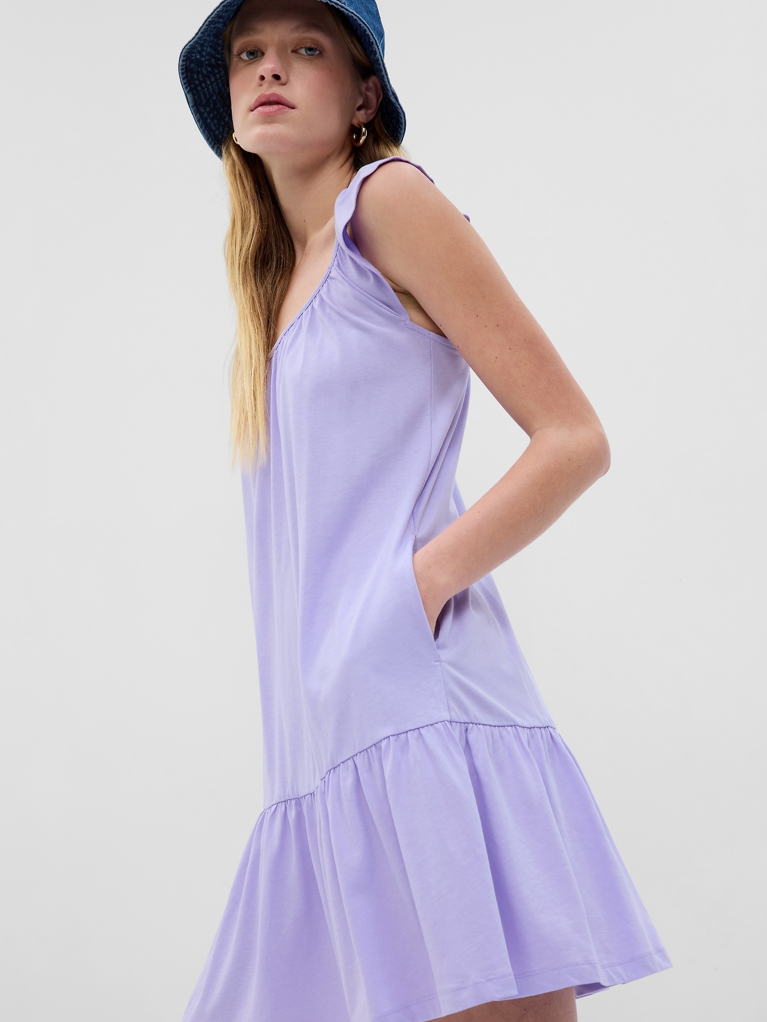 Ruffle Hem Mini Dress | Gap