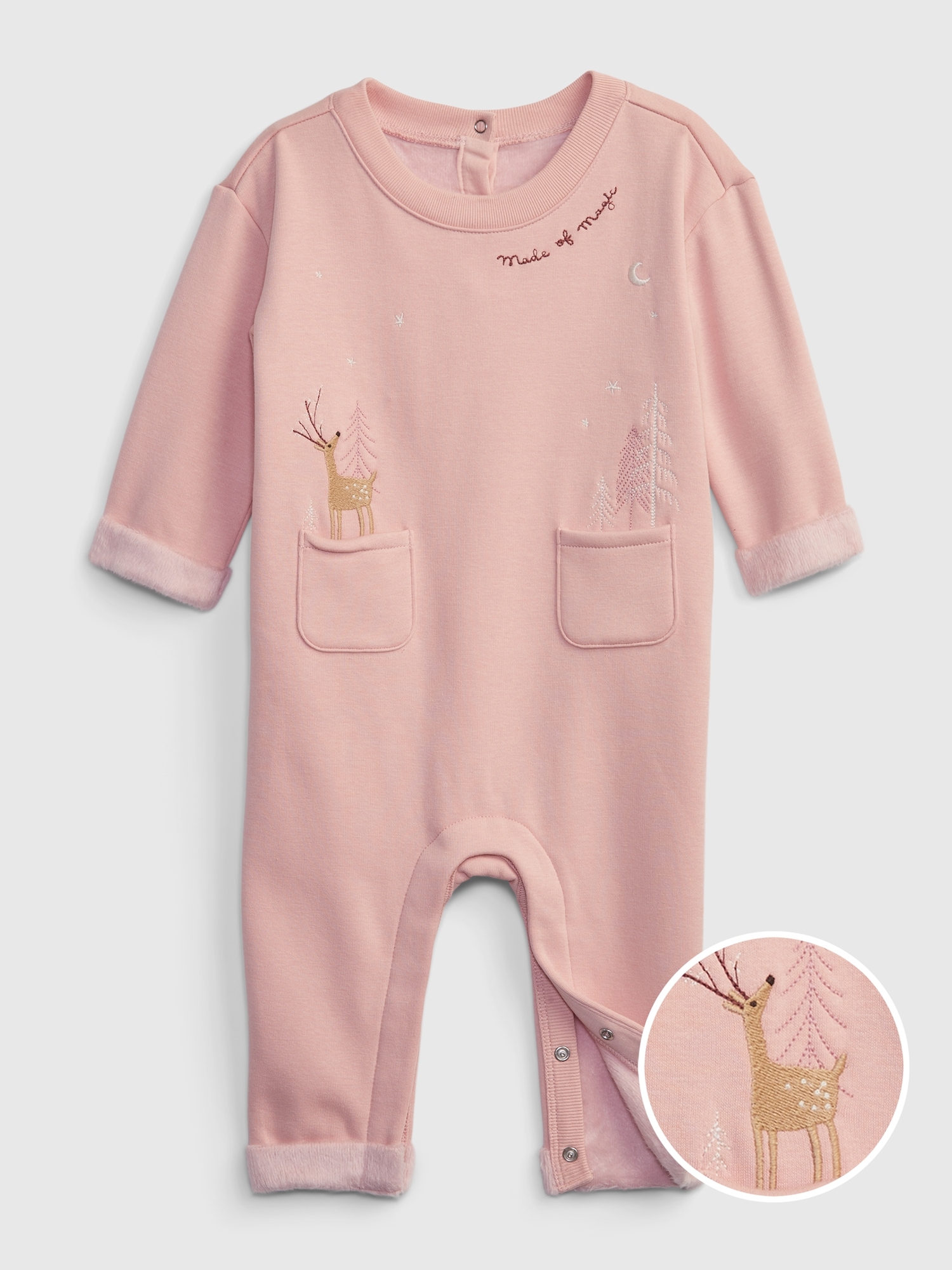 Baby Cozy Sherpa Lined One-Piece | Gap