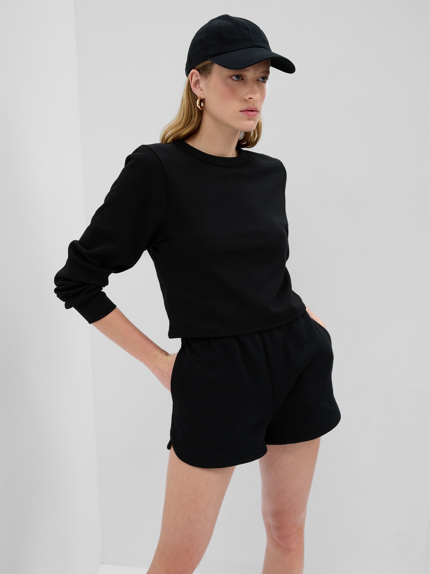 Vintage Soft Cropped Open-Back Sweatshirt | Gap