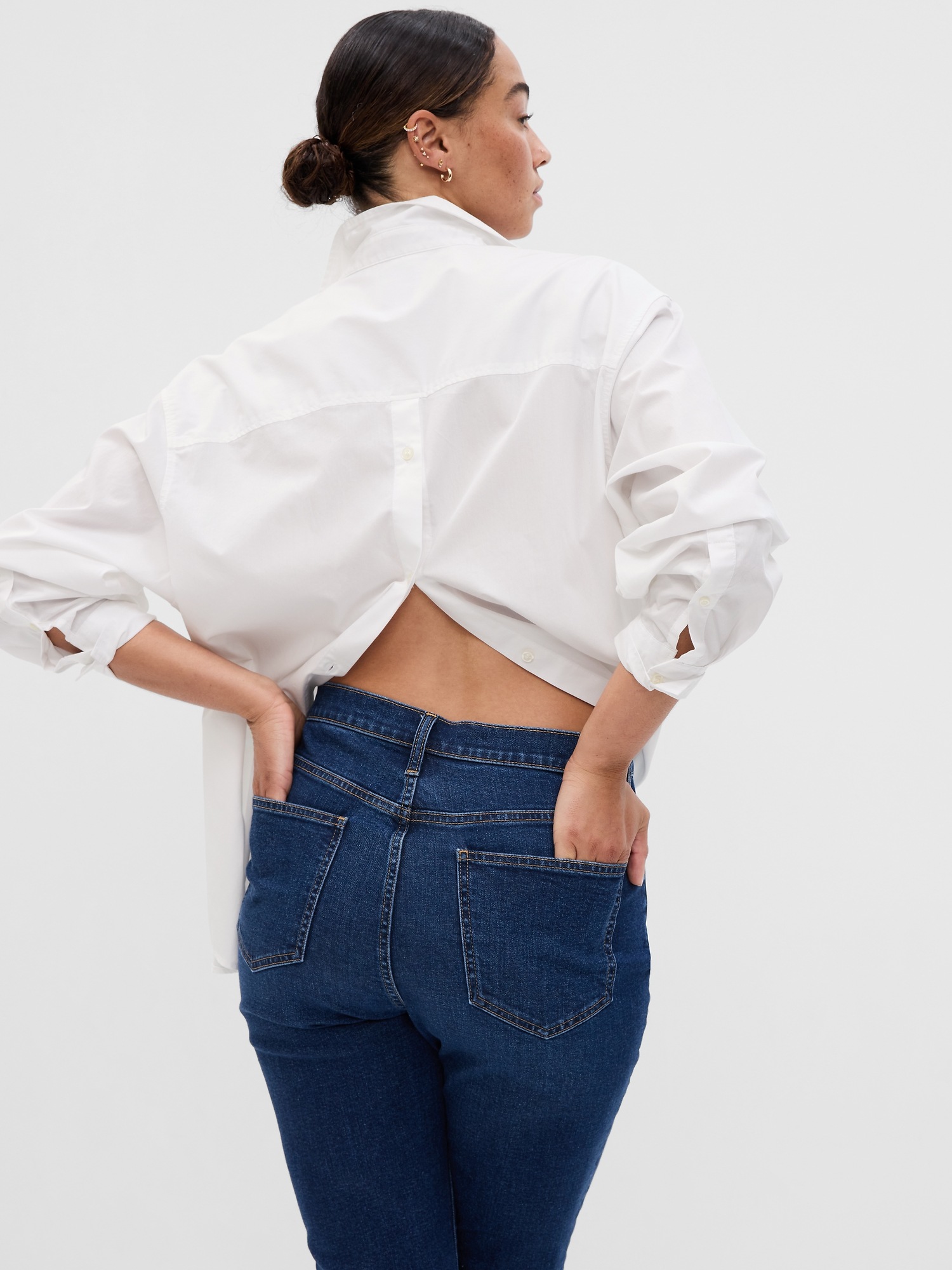 100% Organic Cotton Button-Back Big Shirt | Gap
