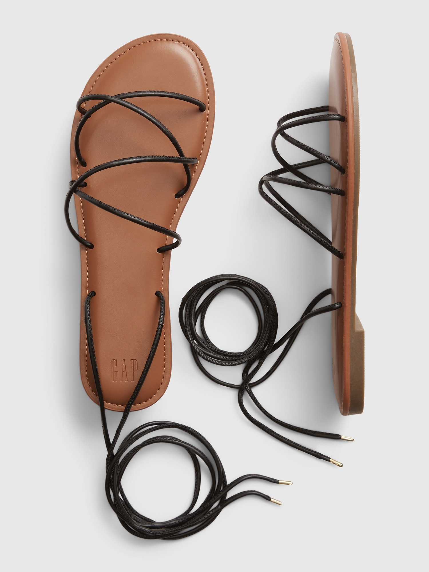 Strappy Lace Up Sandals Gap
