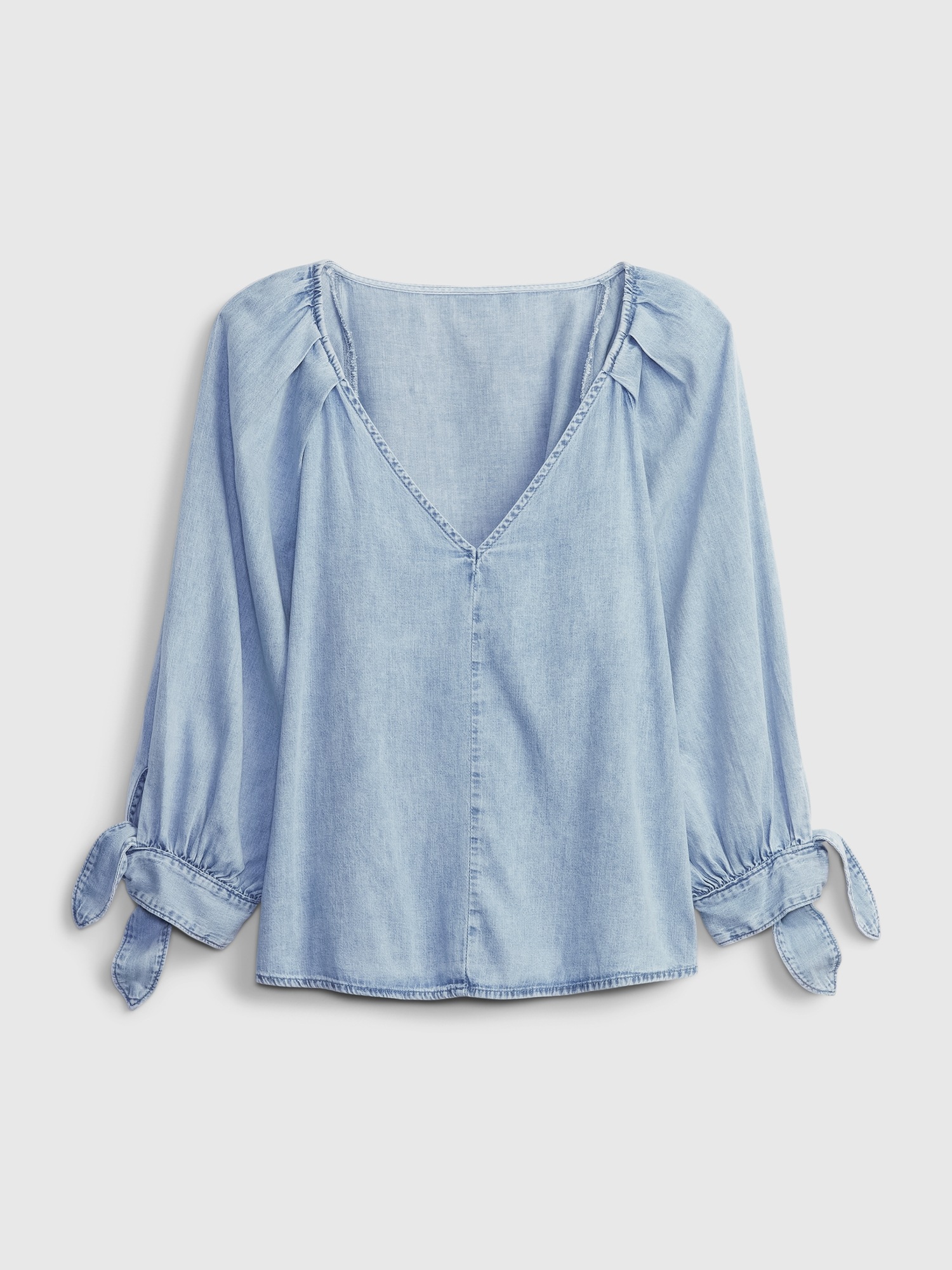 Denim Balloon Sleeve Top with Washwell | Gap