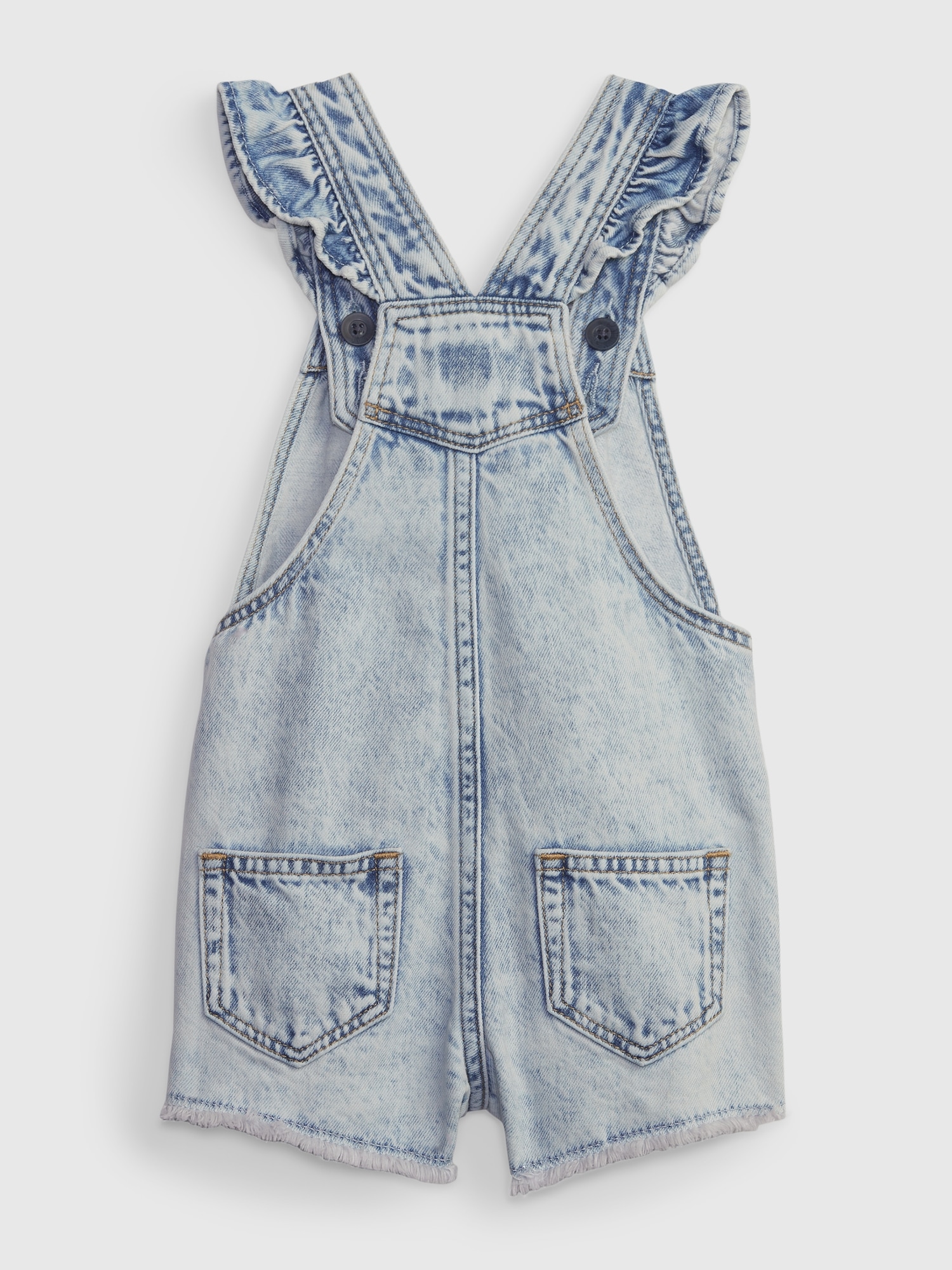 Toddler Ruffle Denim Shortalls | Gap