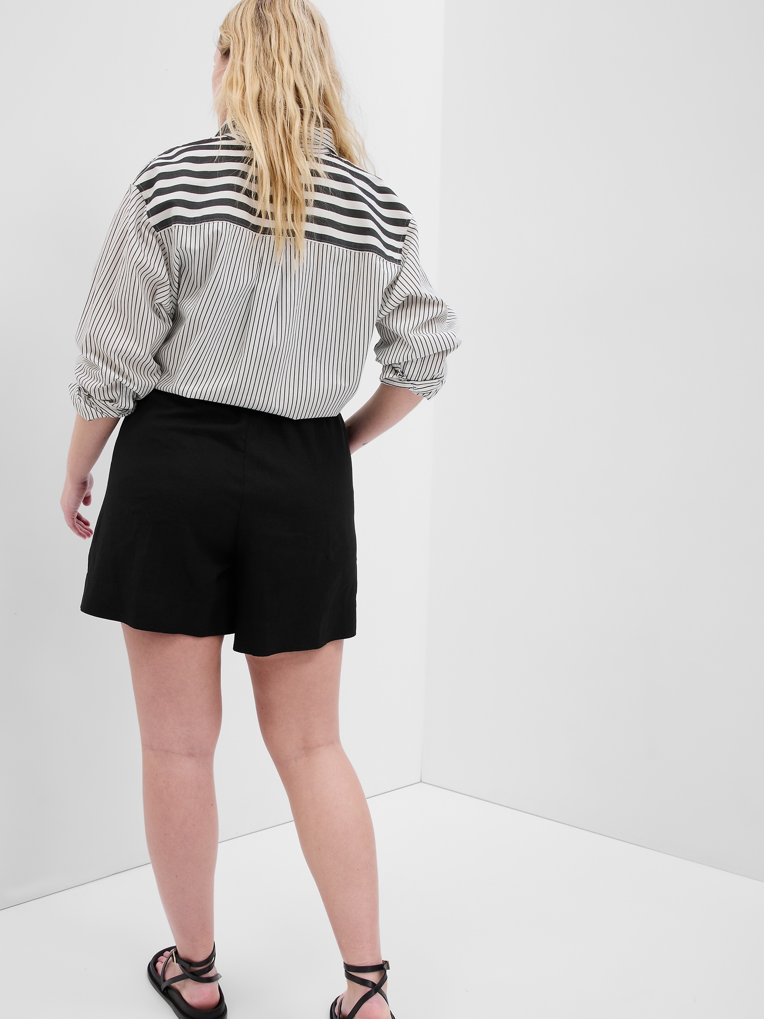 Linen-Blend Pull-On Shorts | Gap