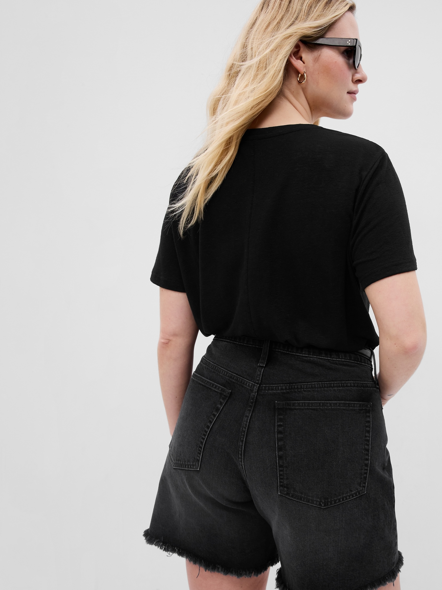 Linen-Blend T-Shirt | Gap