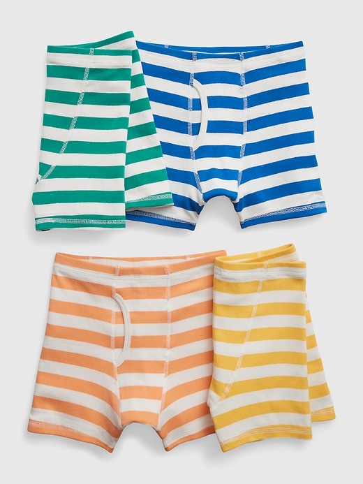 Kids 100% Organic Cotton Stripe Boxer Briefs (4-Pack) | Gap