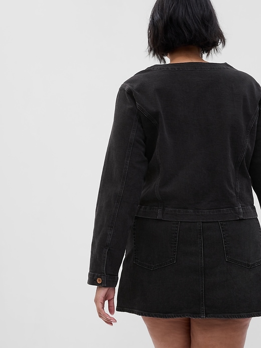 Collarless Denim Jacket | Gap