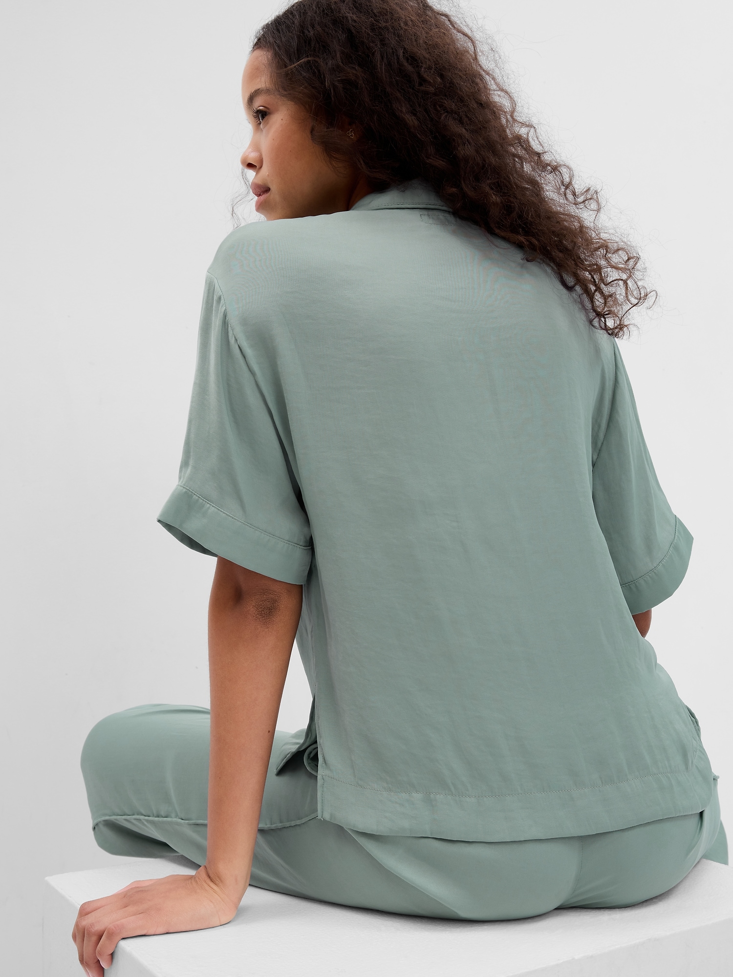 Satin PJ Shirt | Gap