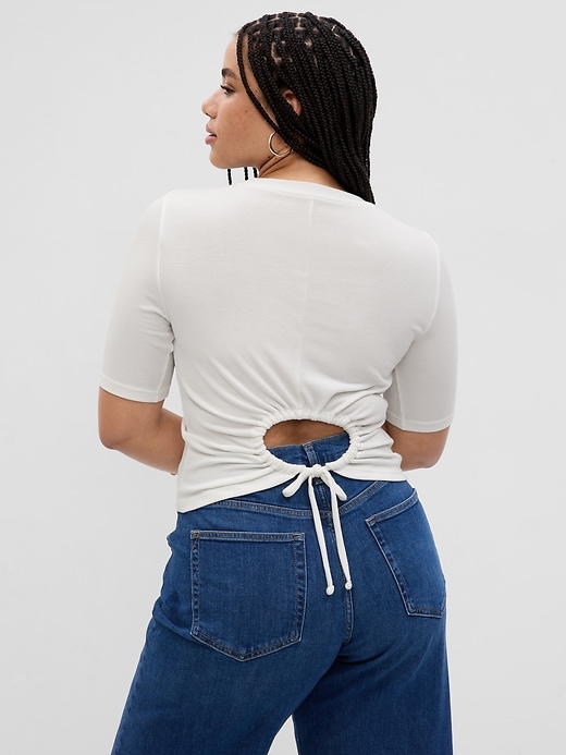 Mini Rib Keyhole T-Shirt | Gap