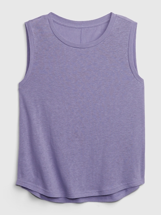 Linen-Blend Shell Tank Top | Gap