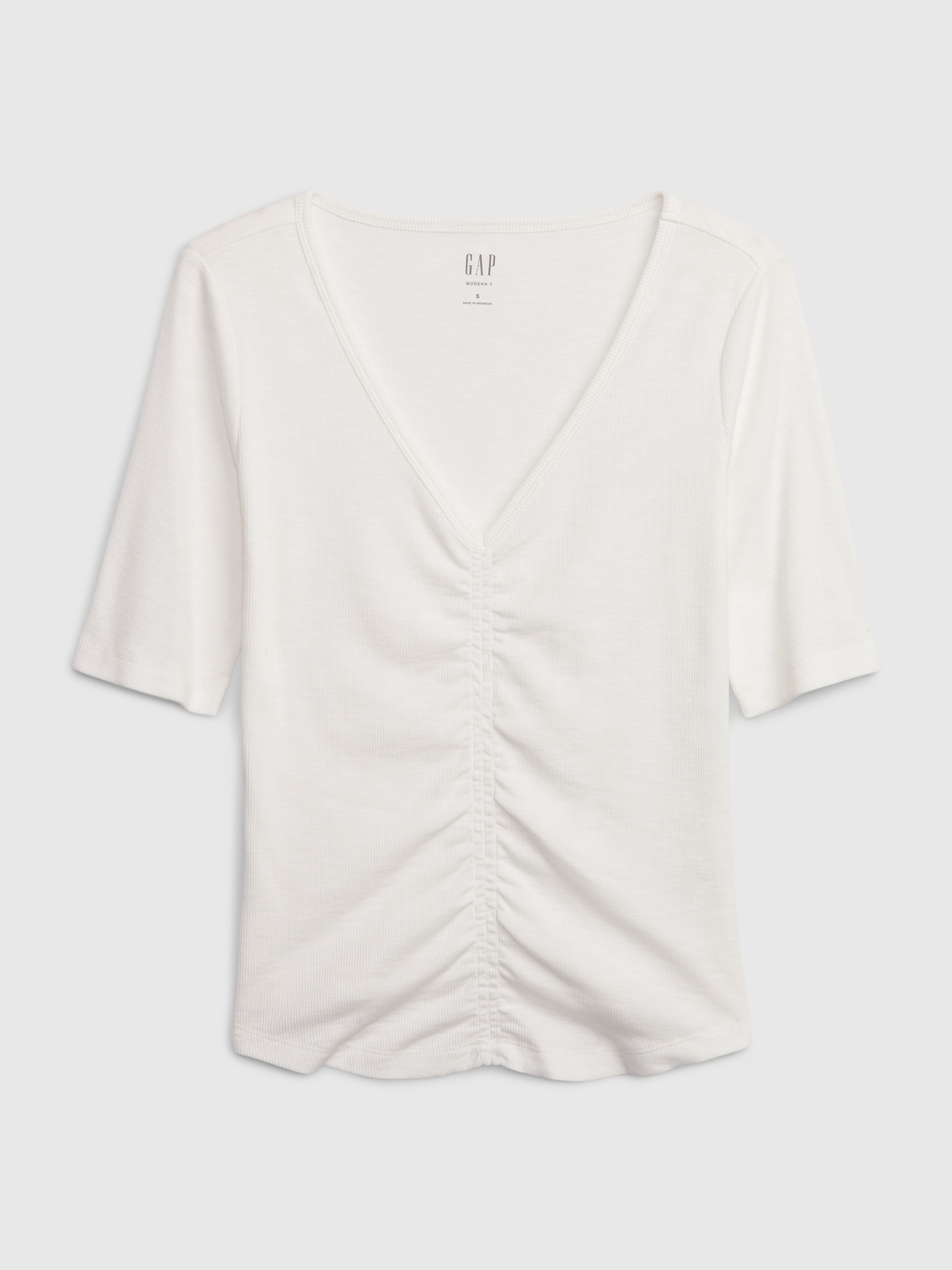 Essential Rib Ruched T Shirt Gap essential-rib-ruched-t-shirt-gap