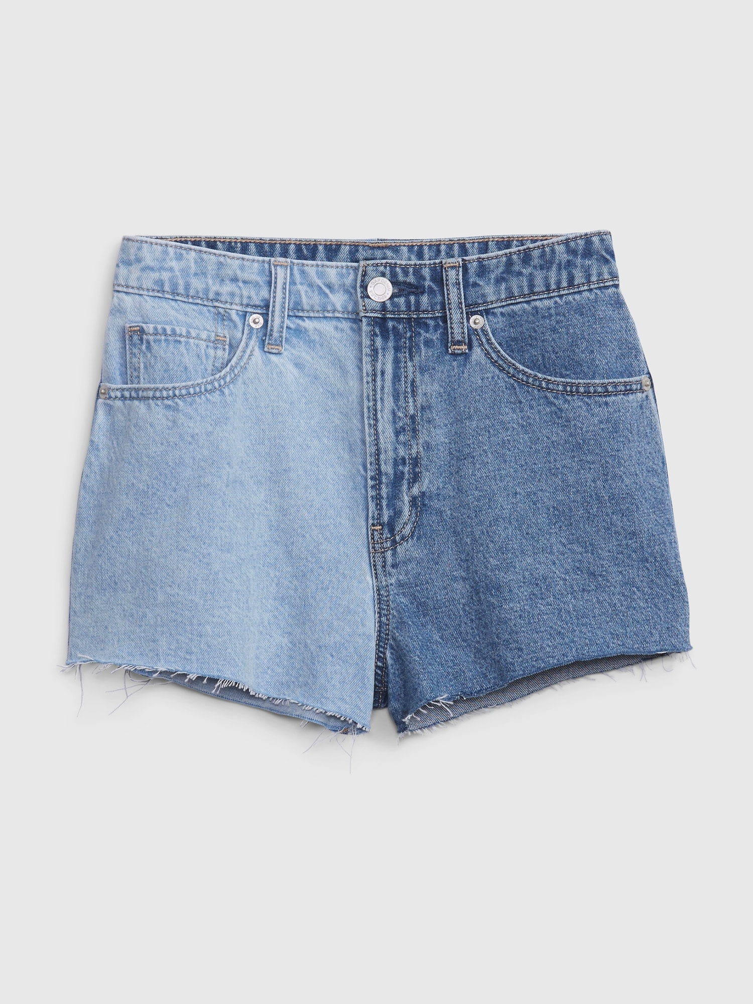2" Sky High Rise Two-Tone Denim Festival Shorts | Gap