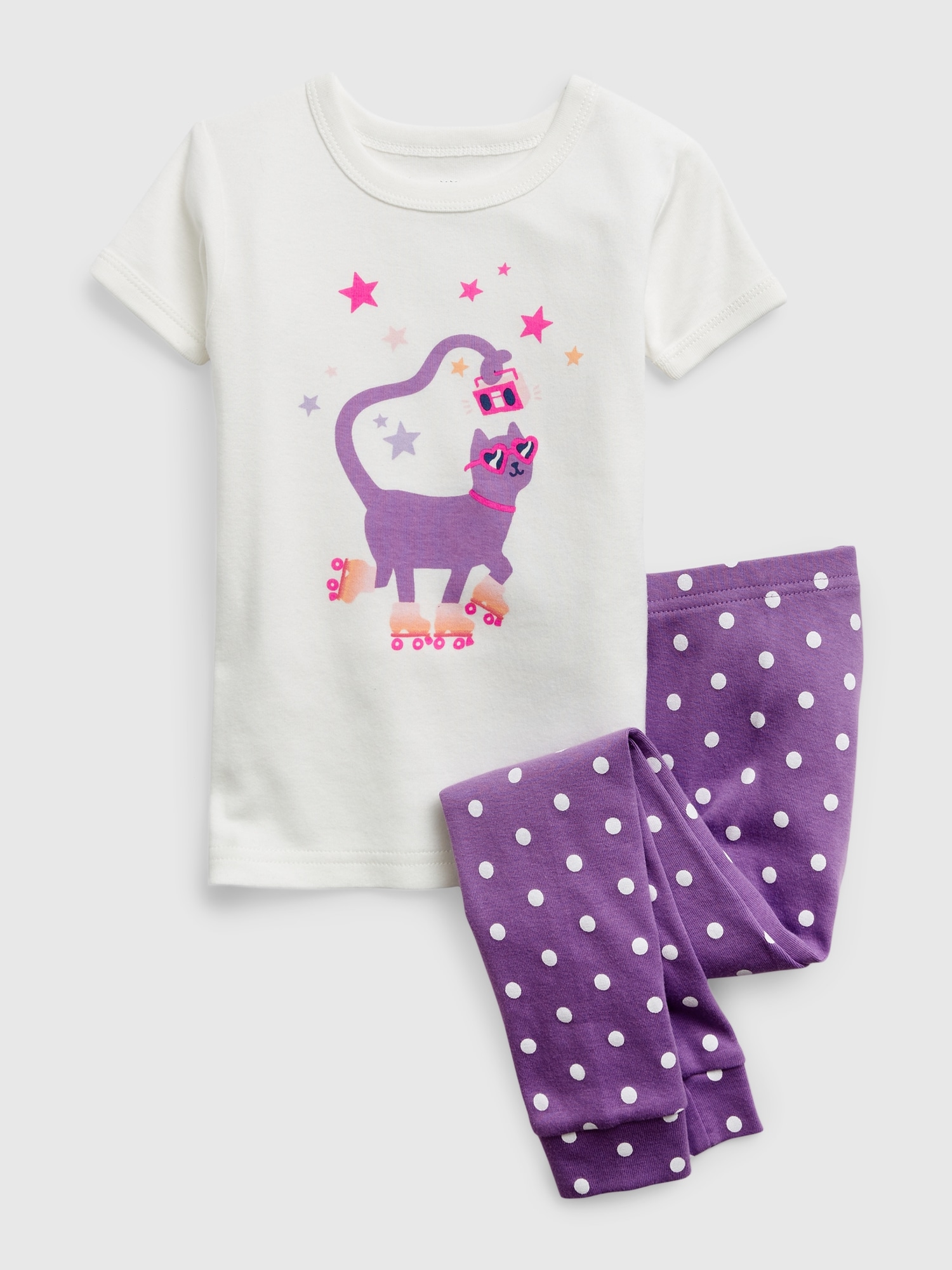 babyGap 100% Organic Cotton Cat PJ Set | Gap