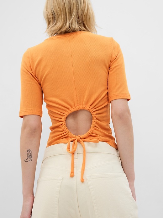 Mini Rib Keyhole T-Shirt | Gap