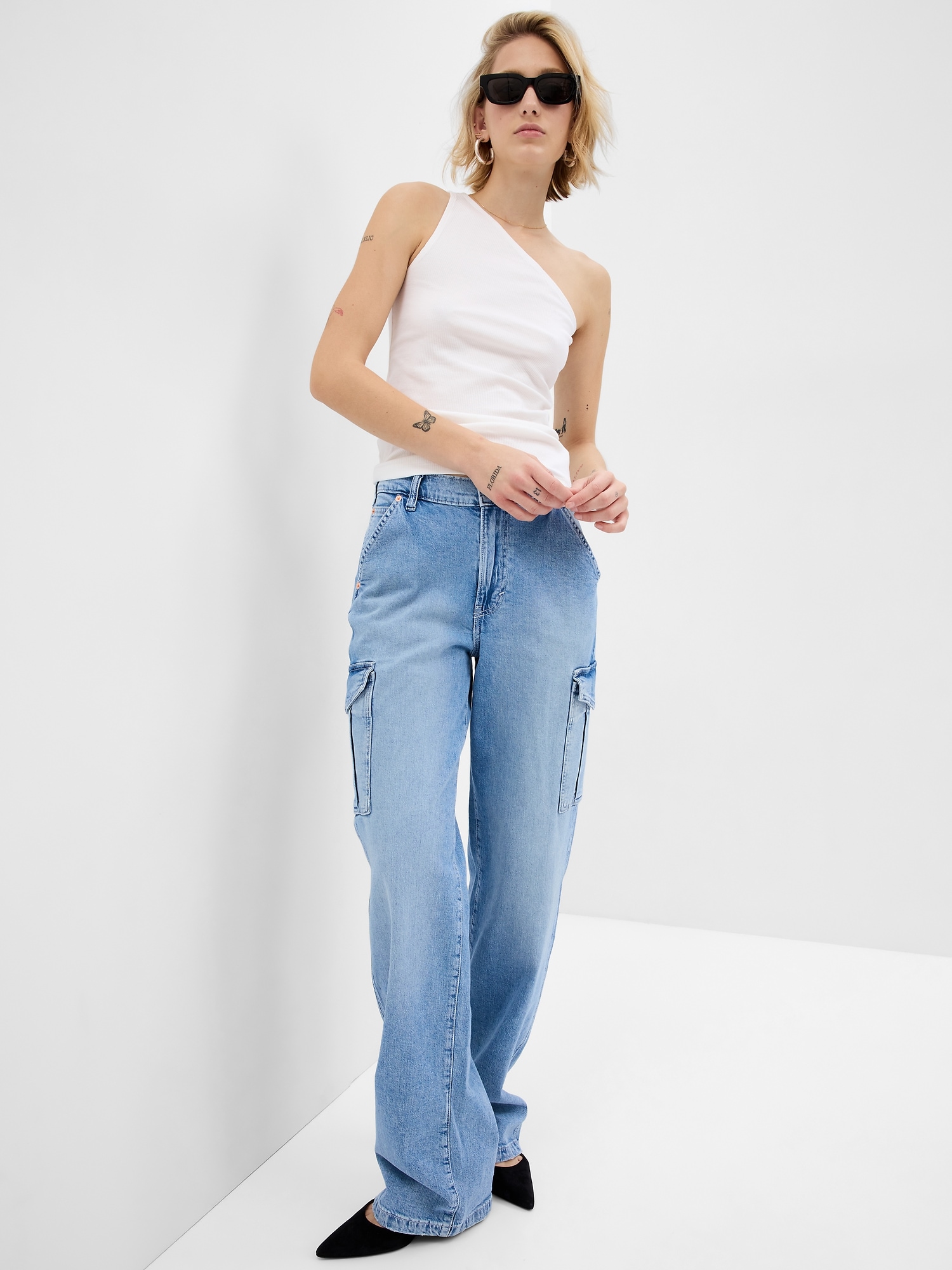 Rib One-Shoulder Tank Top | Gap