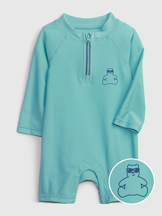 Baby Recycled Swim Rash Guard One-Piece | Gap