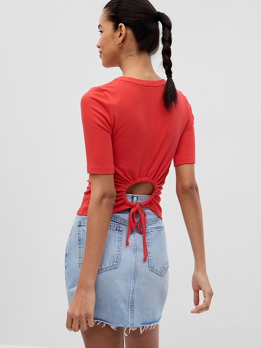 Mini Rib Keyhole T-Shirt | Gap