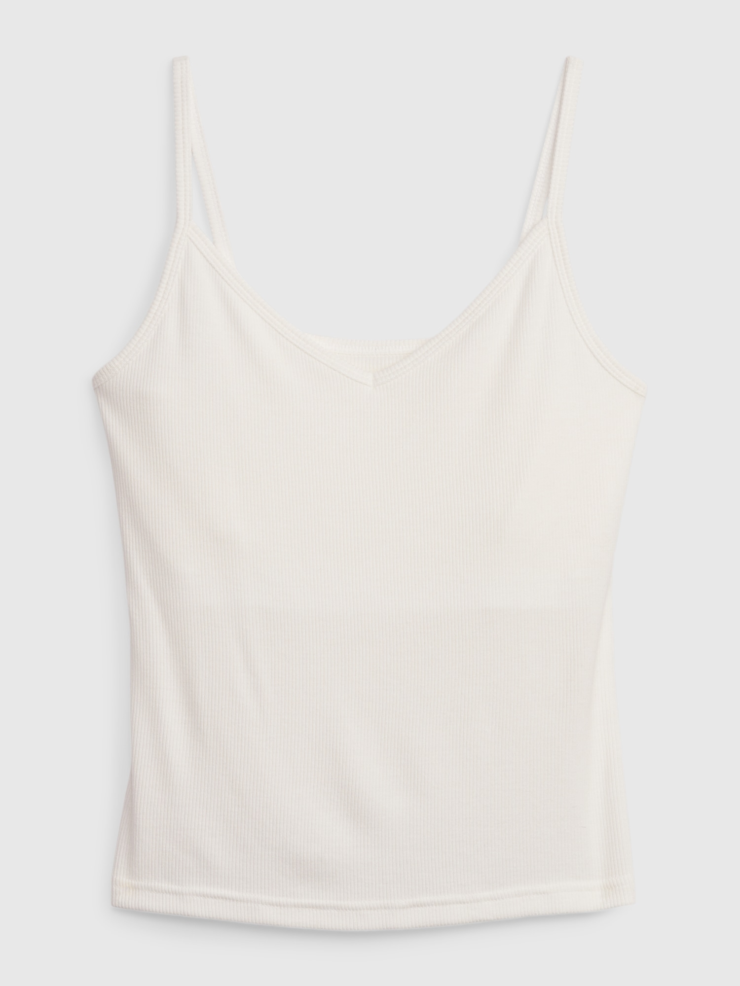 Mini Rib Cropped Tank Top with Shelf-Bra | Gap