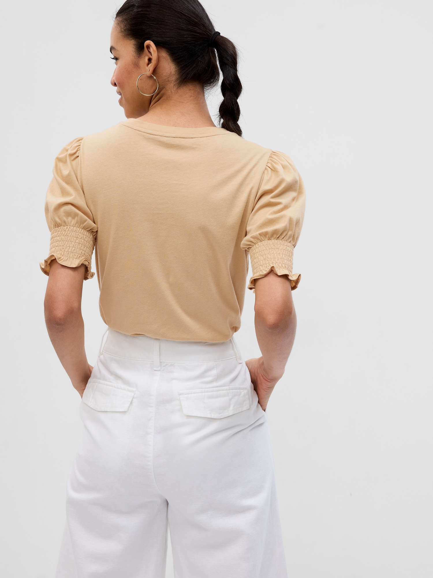 100% Organic Cotton Vintage Puff Sleeve T-Shirt | Gap