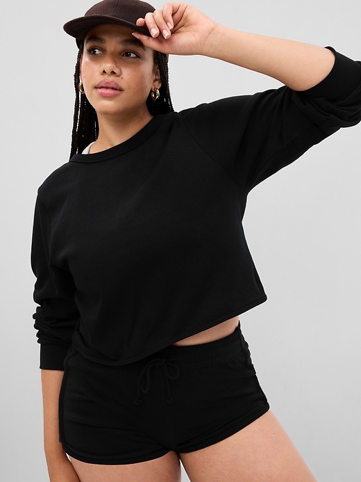 Vintage Soft Cropped Open-Back Sweatshirt | Gap