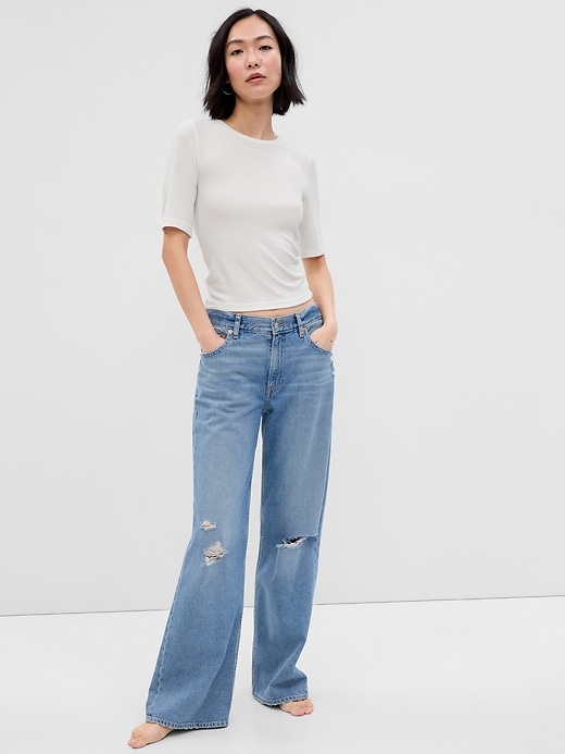 Mini Rib Keyhole T-Shirt | Gap