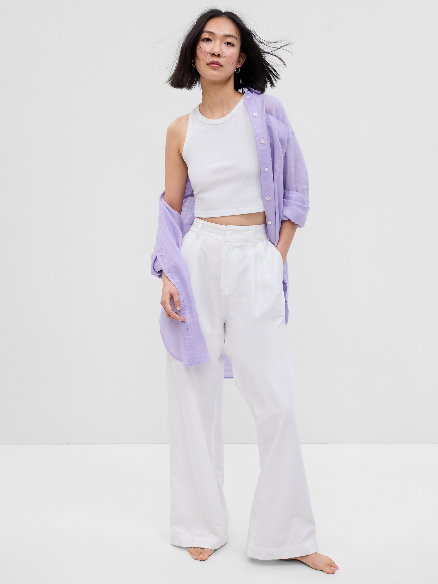 Linen Weekend Tunic Shirt | Gap