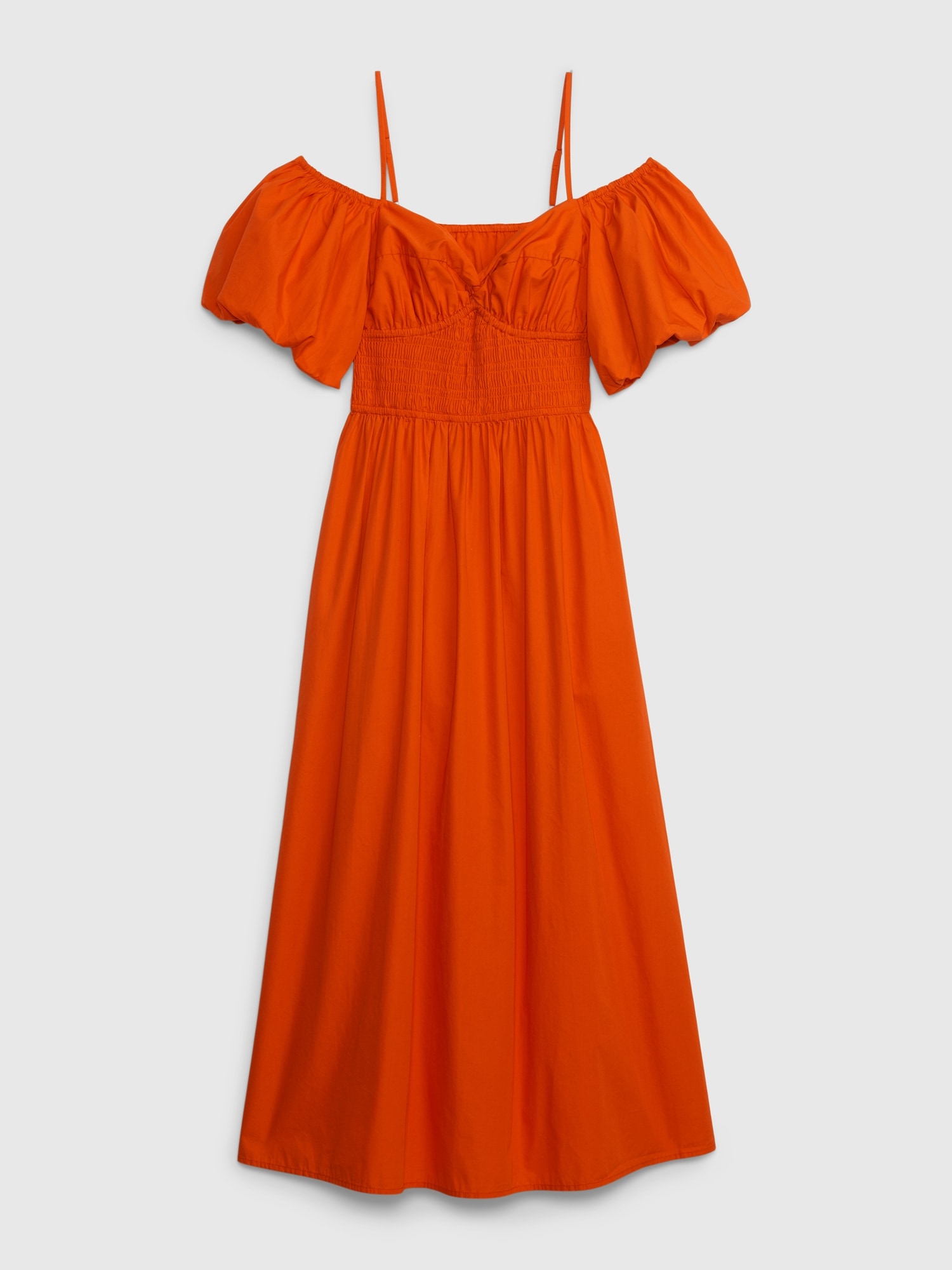 Off-Shoulder Puff Sleeve Maxi Dress | Gap