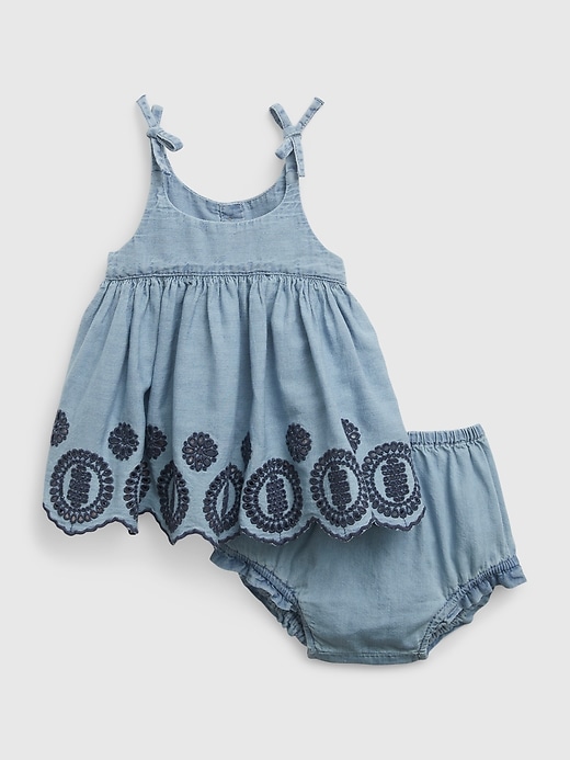 Baby Eyelet Denim Outfit Set | Gap