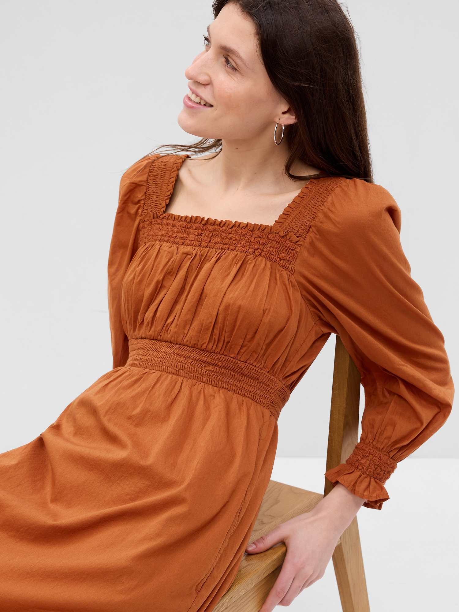 Puff Sleeve Smocked Maxi Dress | Gap