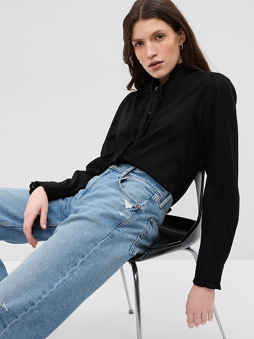 Ruffle Pintuck Shirt | Gap