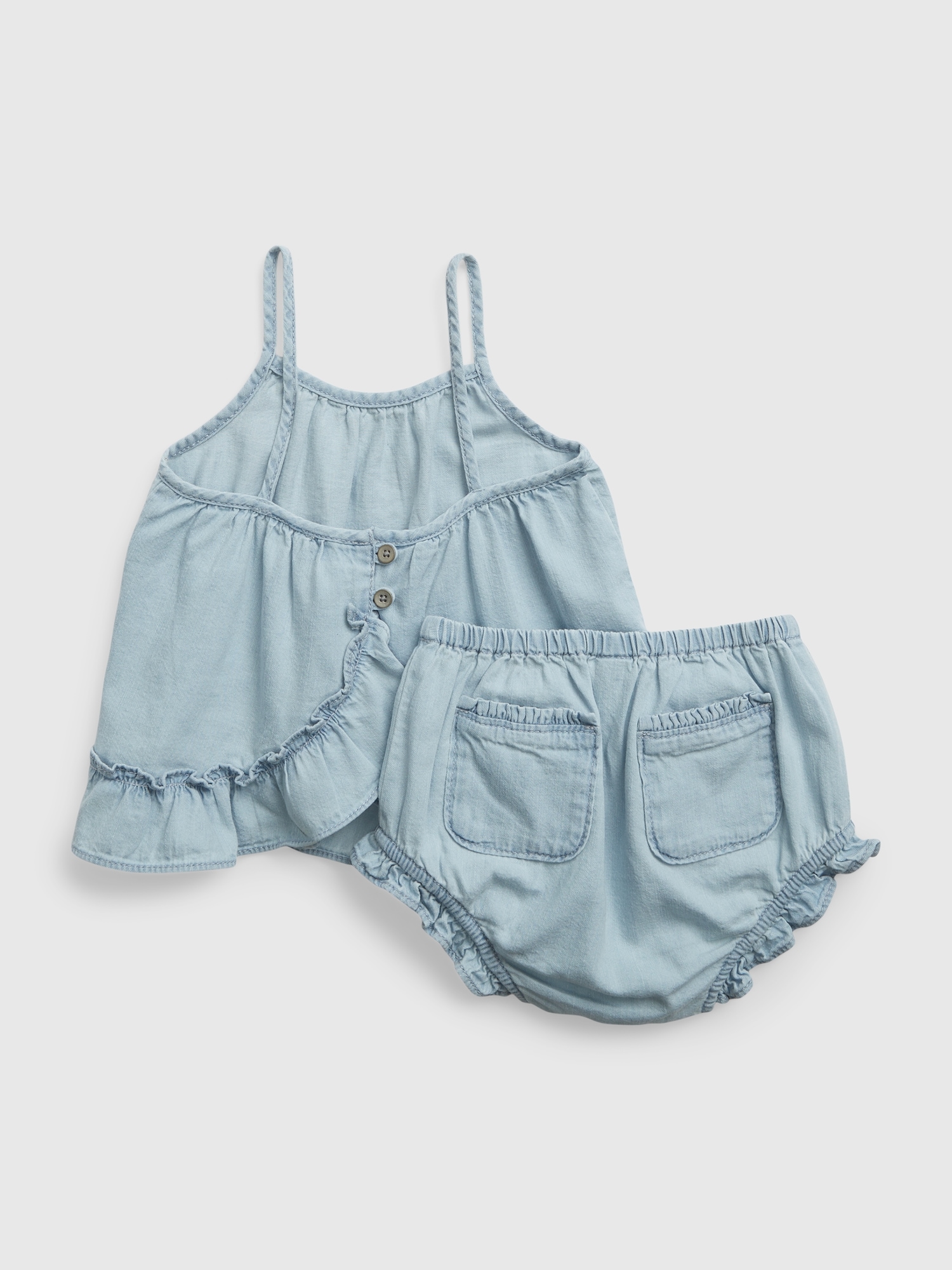 Baby Ruffle Denim Outfit Set | Gap
