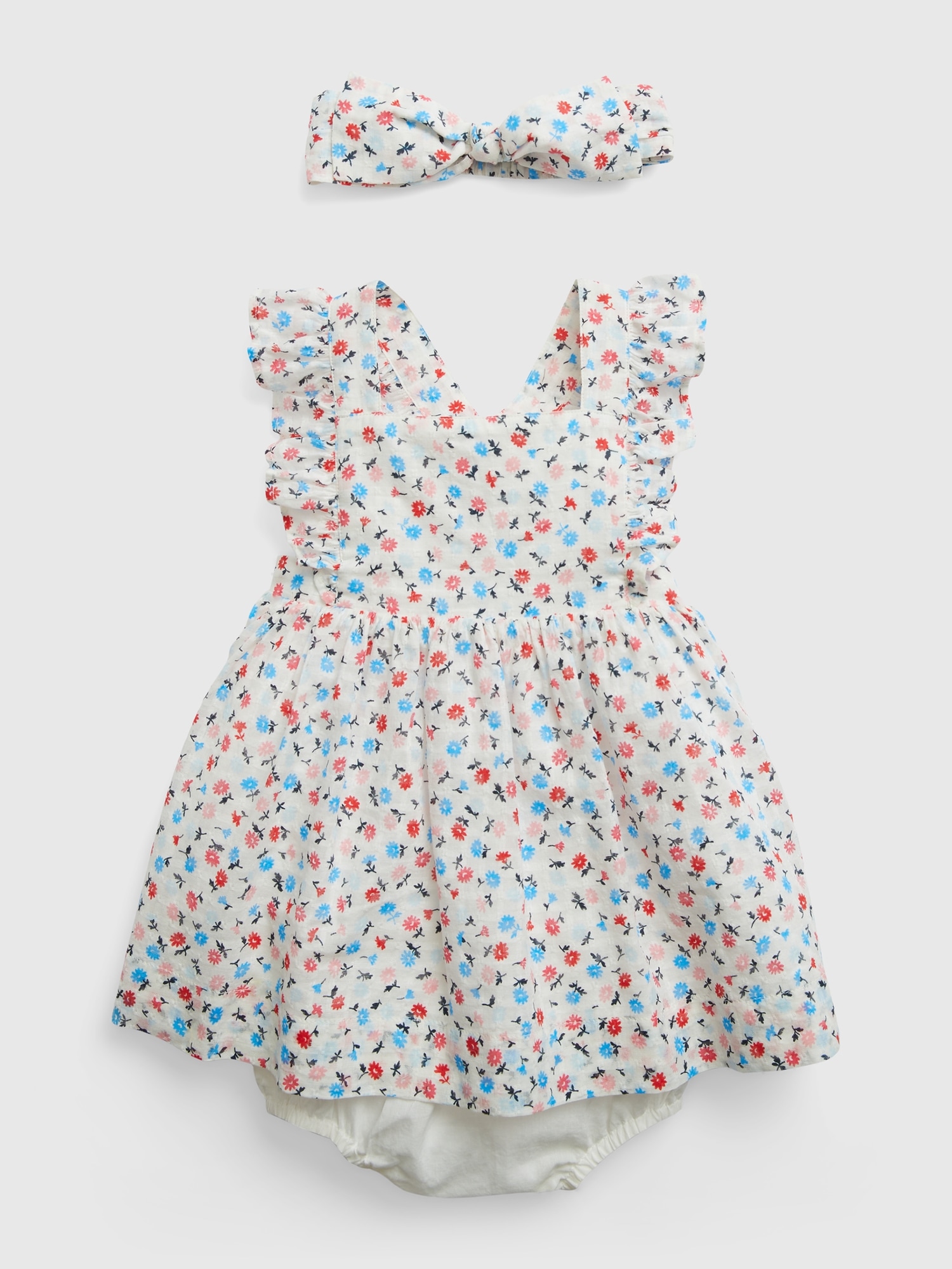 Baby Floral Apron Dress Set | Gap