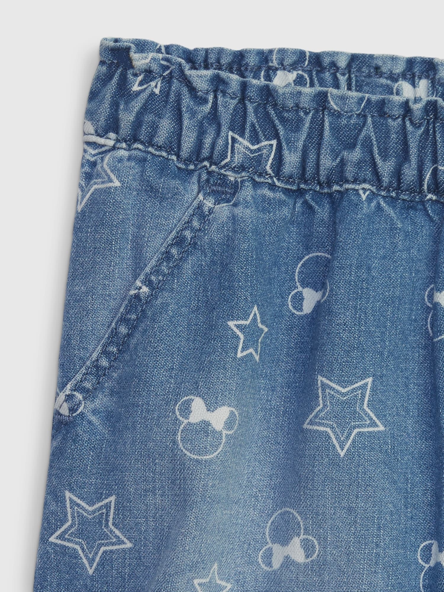 babyGap | Disney Minnie Mouse Denim Pull-On Shorts with Washwell | Gap