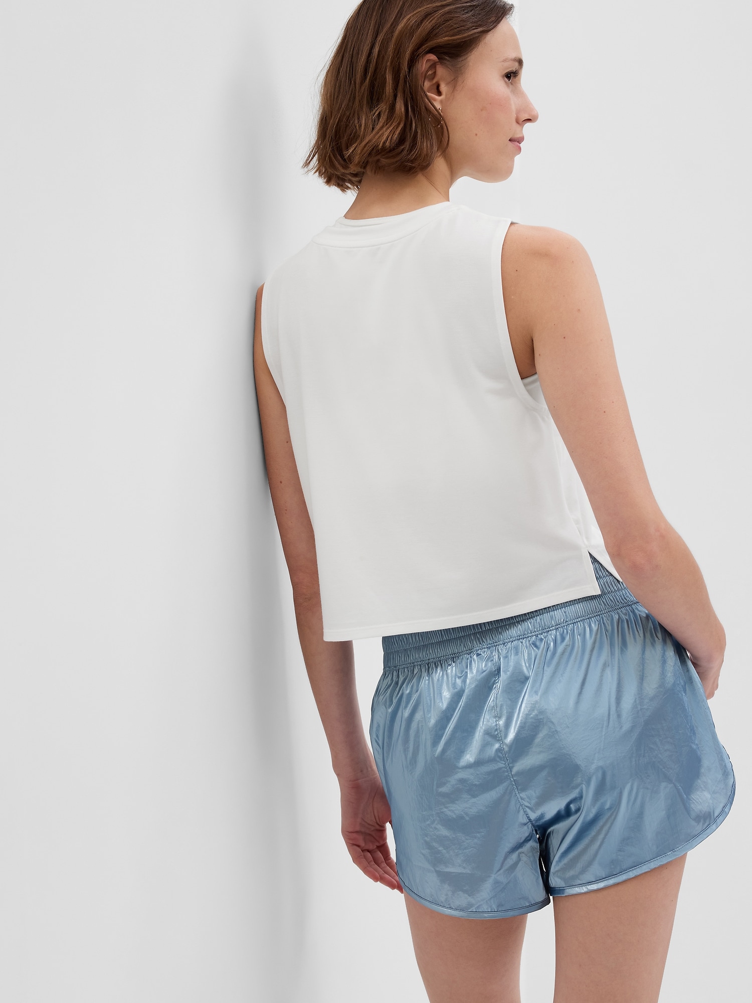 GapFit Recycled Breathe Cropped Muscle Tank Top | Gap