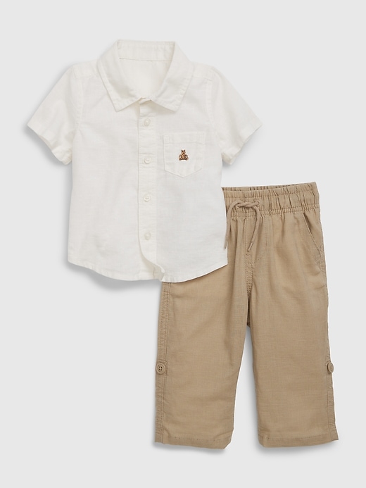 Baby Linen-Cotton Outfit Set | Gap
