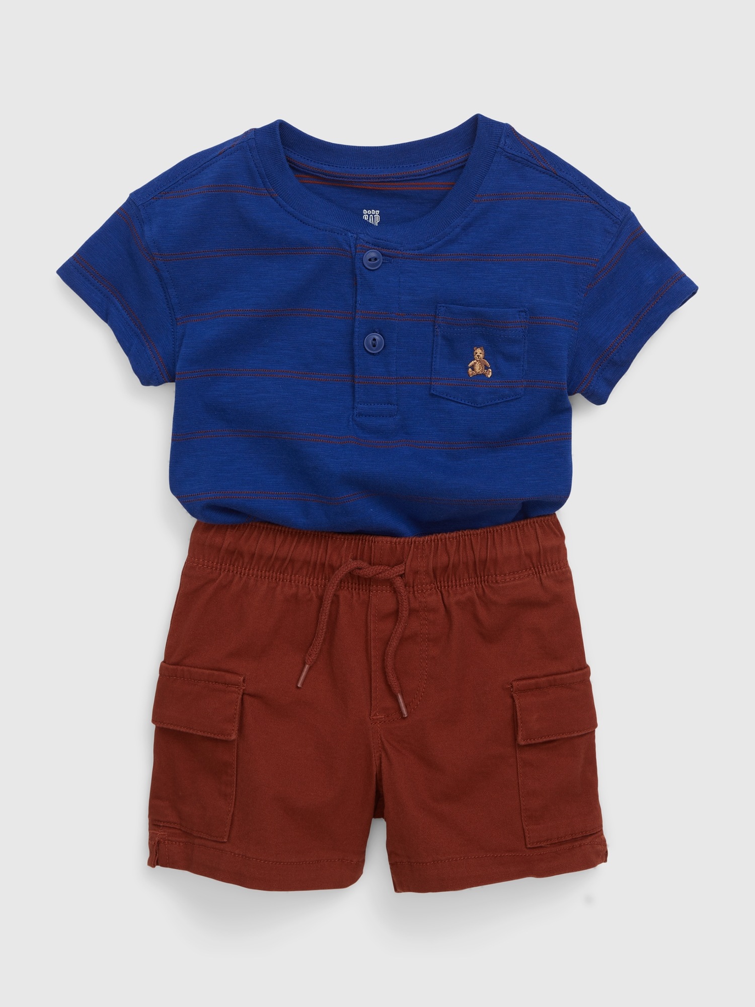 Baby Stripe Cargo Outfit Set | Gap