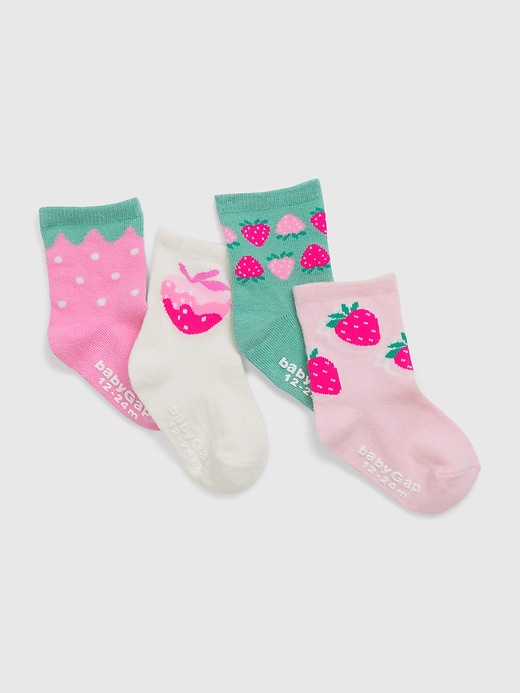 Toddler Strawberry Crew Socks (4-Pack) | Gap