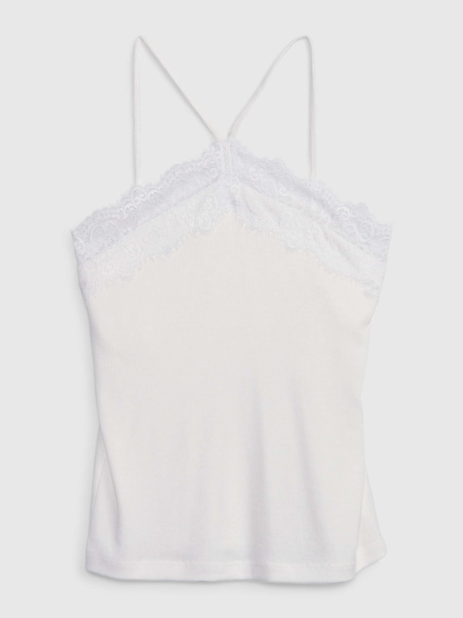 Rib Lace Halter Cami | Gap