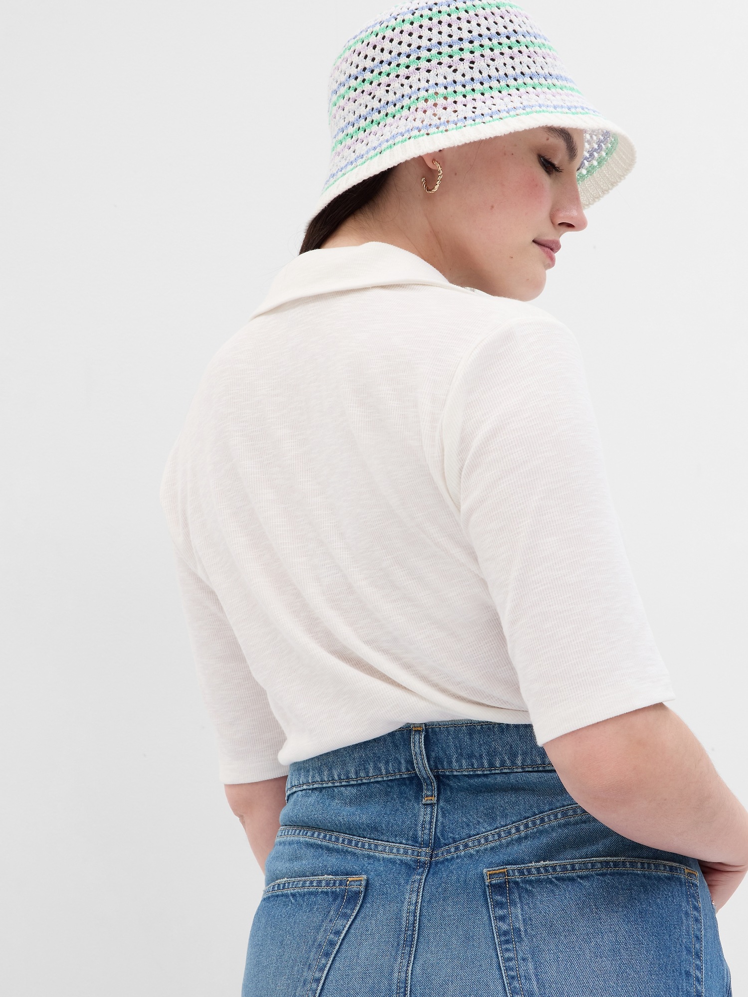 Rib Polo T-Shirt | Gap