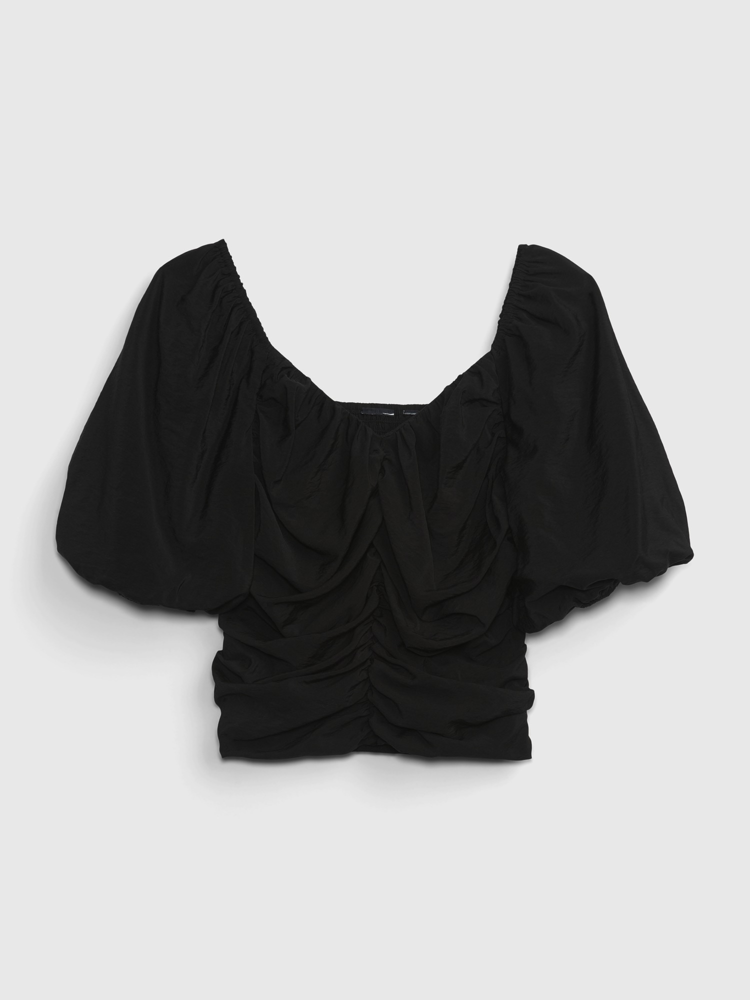 Puff Sleeve Ruched Top | Gap