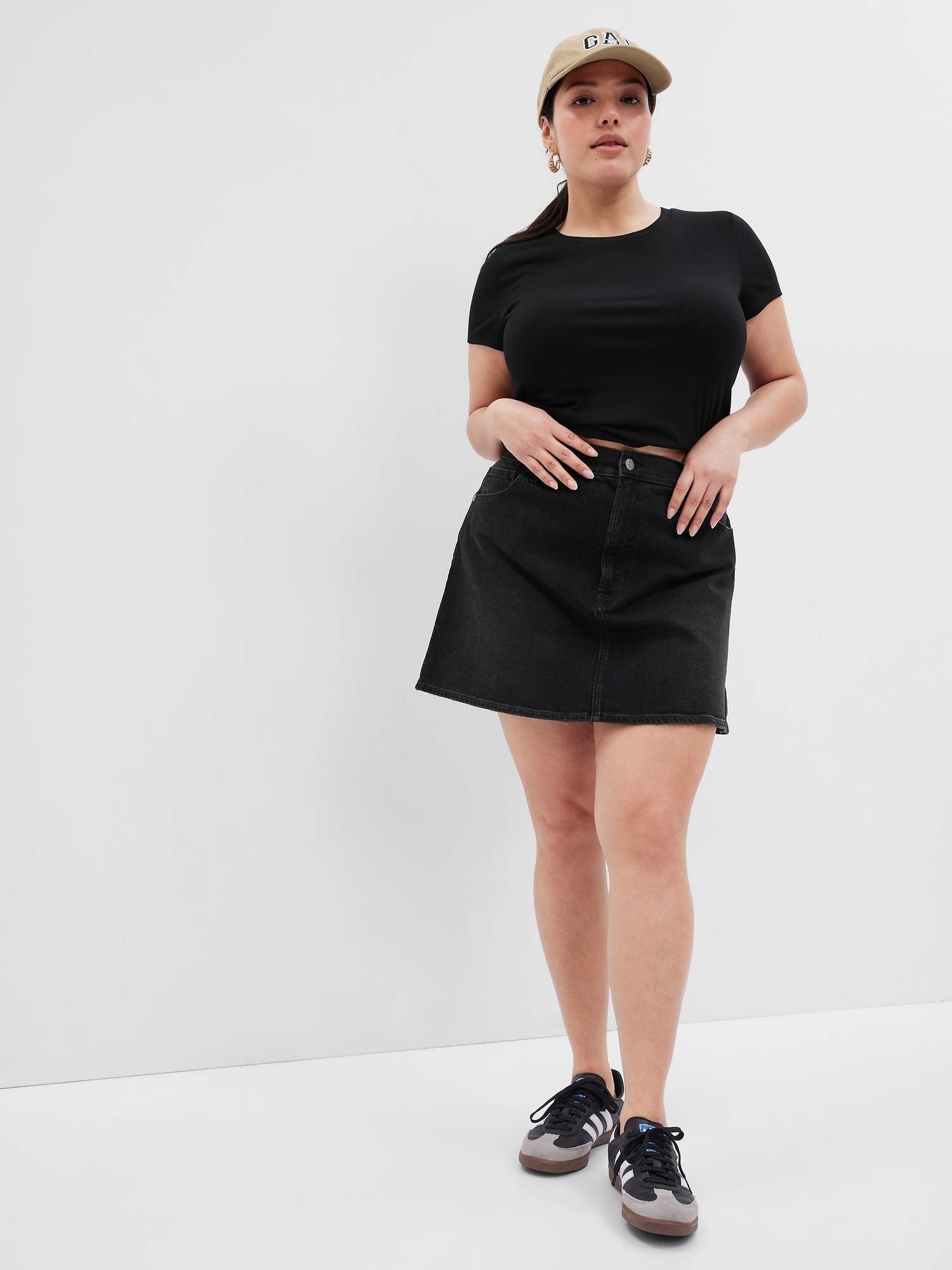 Mini Rib Cropped T-Shirt | Gap