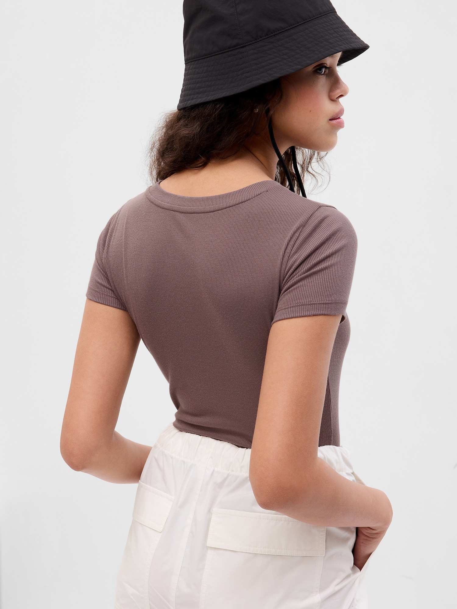 Mini Rib Cropped T-Shirt | Gap