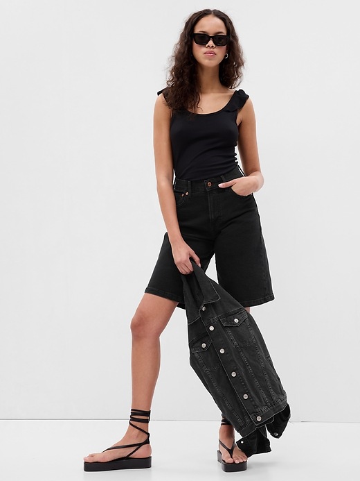 Mini Rib Flutter Tank Top | Gap