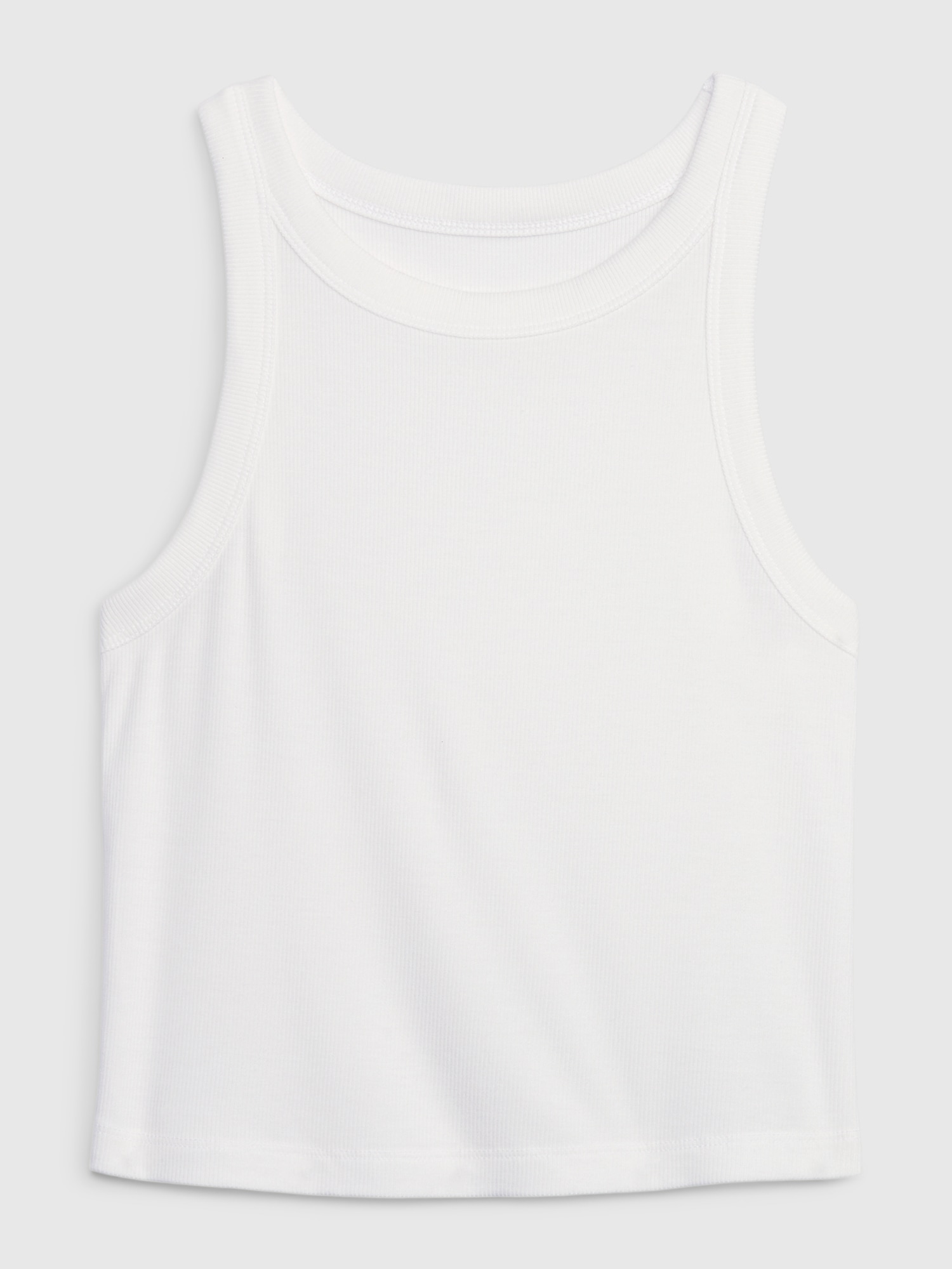 Mini Rib Cropped Halter Tank Top | Gap